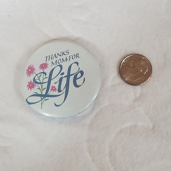 Jewelry | Thanks Mom For Life Vintage Pin Back Button Pin | Poshmark